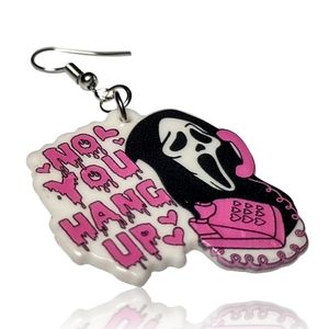 Jewelry | Gothic Punk Movie Villain Ghostface Scream Dangling Earrings ...
